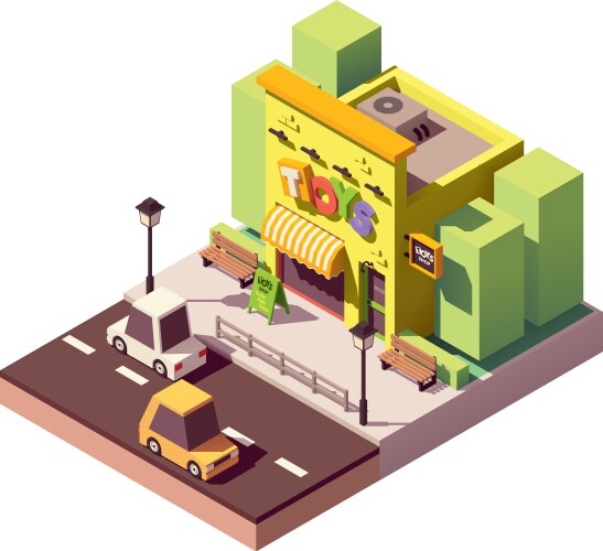 Jewelry shop isometric composition Royalty Free Vector Image