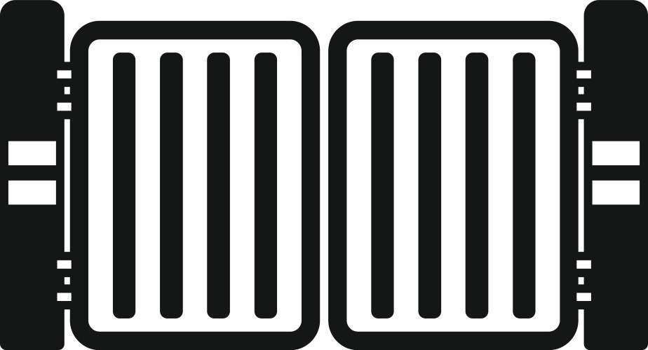 Automatic security system gate closing access Vector Image Automatic security system gate closing access Vector Image