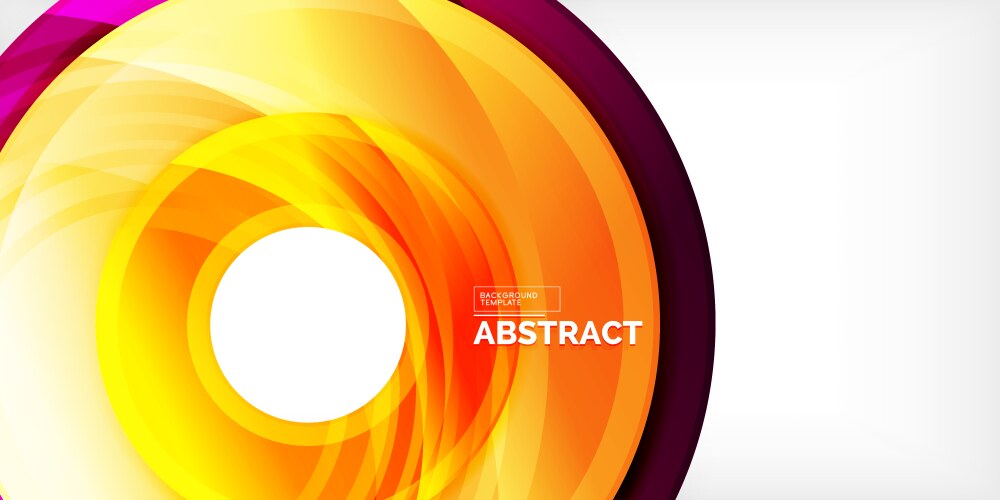 Bright colorful circles with light effects Vector Image