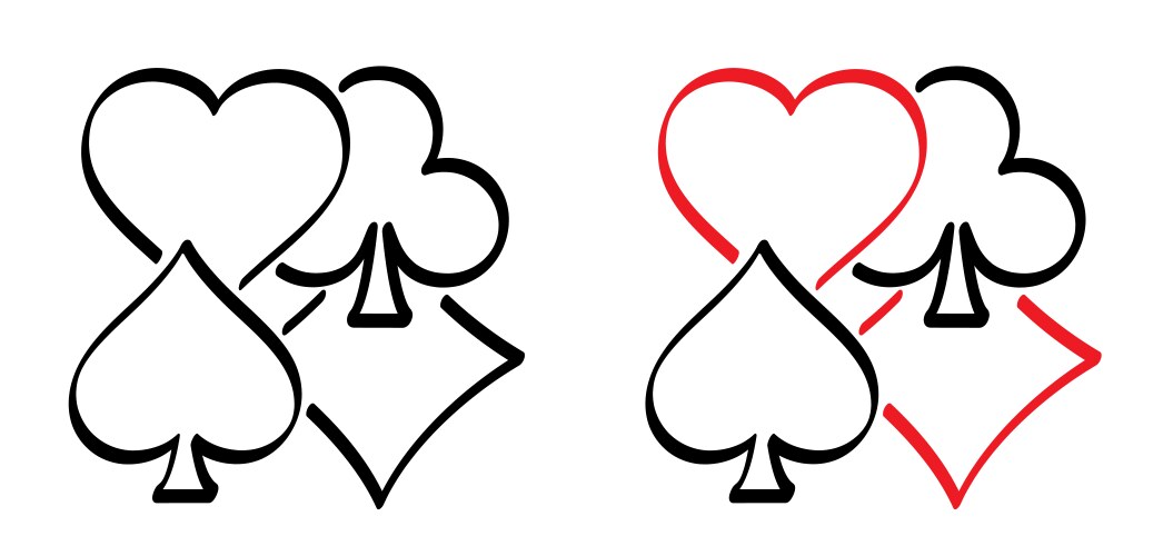 Cartoon ace king queen jack cards game Royalty Free Vector