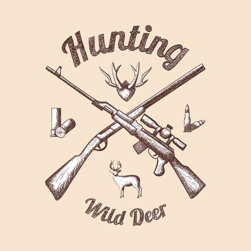 Hunting Drawing Vector Images (over 40,000)