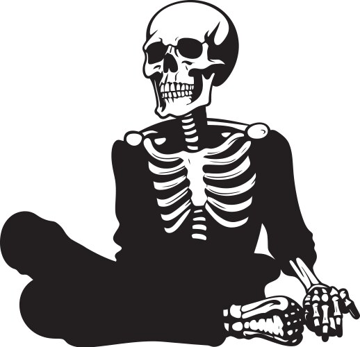 Chill bones chilling graphic skeletal serenity Vector Image