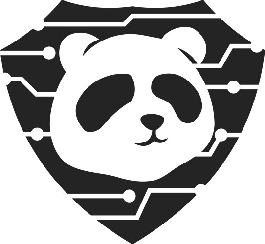 Panda logo template isolated brand identity icon Vector Image