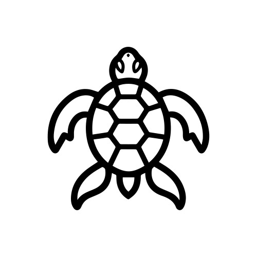 Sea turtle icon or modern line symbol art Vector Image