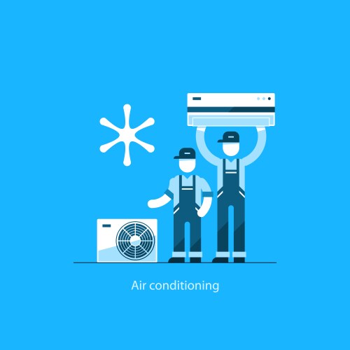 Air conditioning and refrigeration services Vector Image