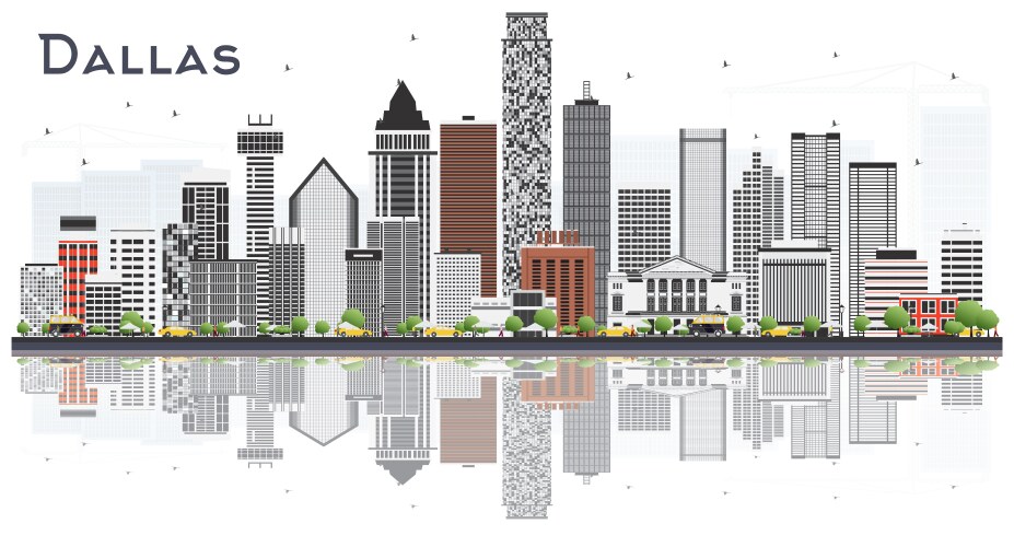 Dallas skyline Vector Images & Graphics for Commercial Use | VectorStock