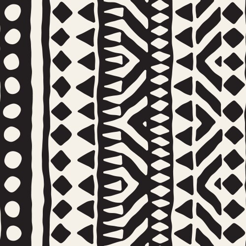 Black and white abstract geometric quilt pattern Vector Image