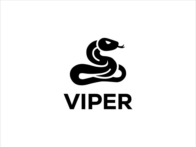 Black viper logo Royalty Free Vector Image - VectorStock