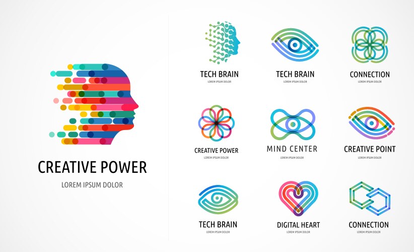 Brain Icons - Learning & Innovation – Royalty-Free Vector | VectorStock