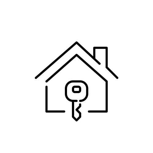 House and key ownership secure entry Royalty Free Vector
