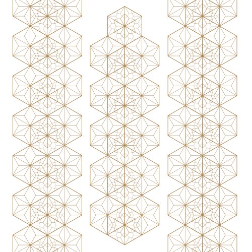 Japanese gold background and pattern geometric Vector Image