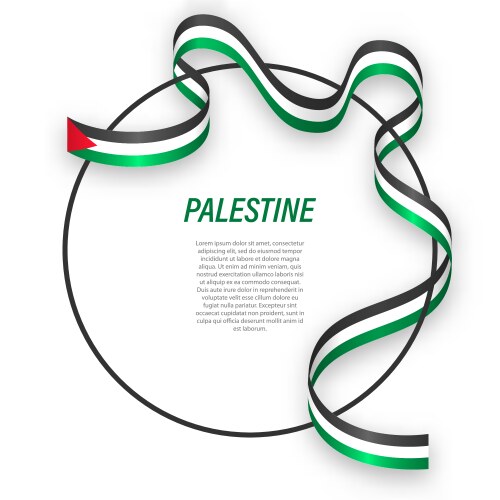 Free palestine movement isolated in white Vector Image