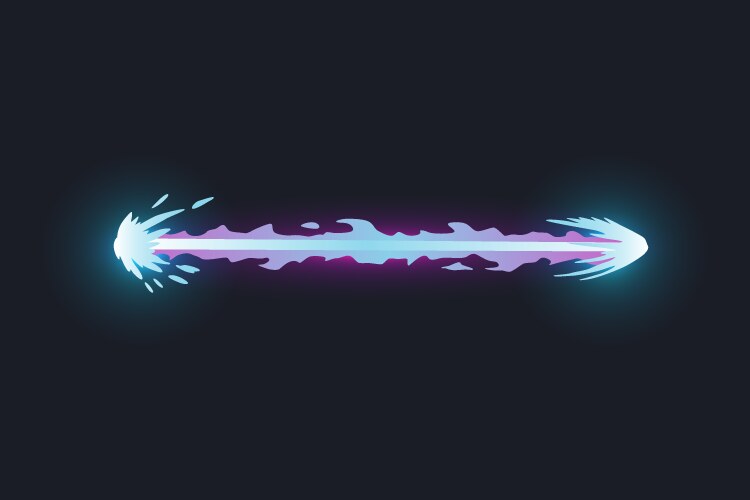Cartoon laser gun beam alien combat weapon rays Vector Image