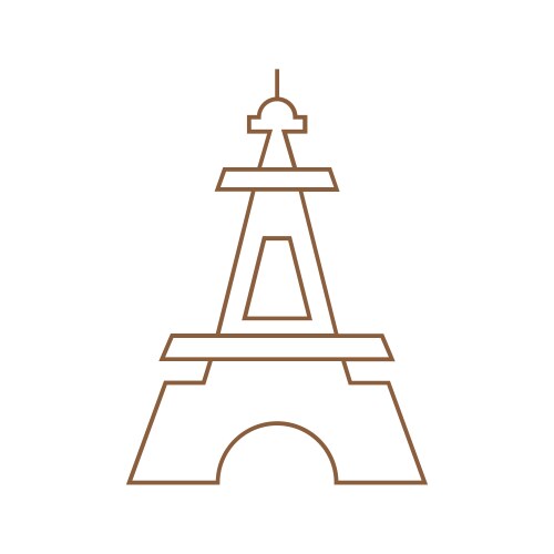 Eiffel tower logo Royalty Free Vector Image - VectorStock