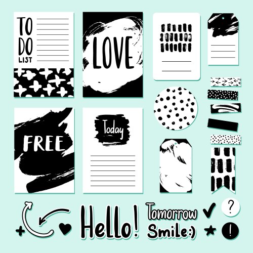 Sticker set for planner Royalty Free Vector Image