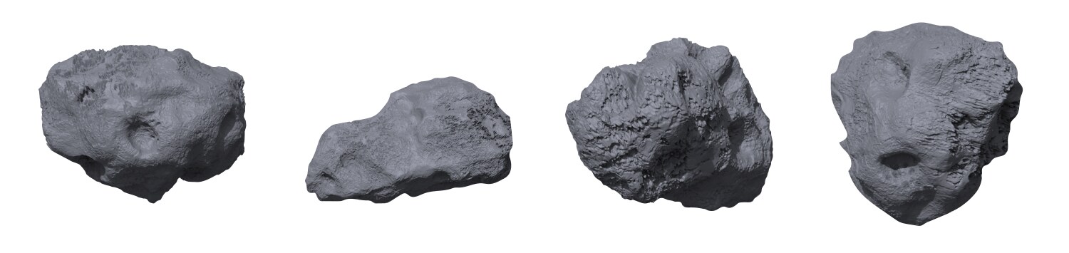 Stone asteroids meteor or space boulder rock Vector Image