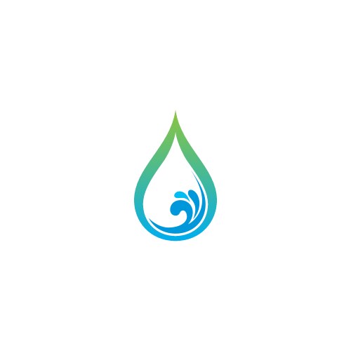 Eco water drop organic logo Royalty Free Vector Image