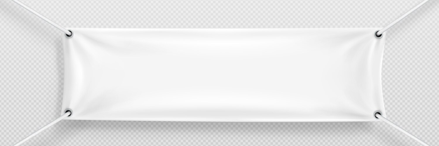 Blank fabric banner Royalty Free Vector Image - VectorStock