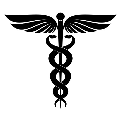 Mercury God Symbol Pair Of Caduceus: Symbol Of God Hermes Mercury