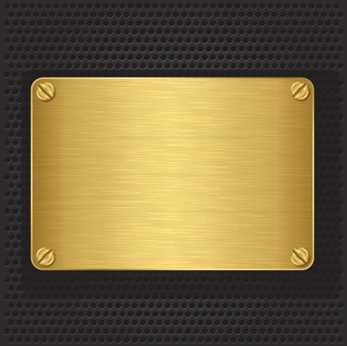 Gold plate Royalty Free Vector Image - VectorStock