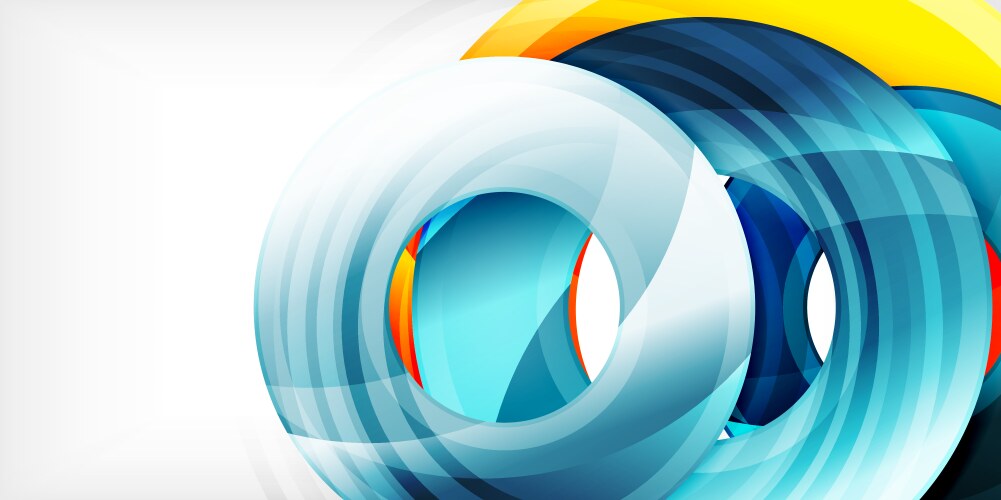 Bright colorful circles with light effects Vector Image