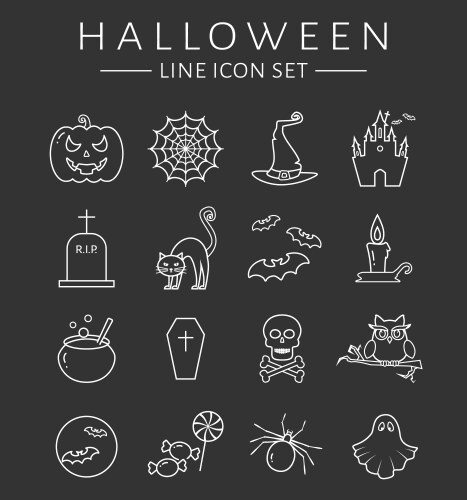 Halloween Outlines Vector Images (over 70,000)