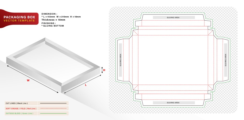 Envelope dl template for a4 a5 paper with cut Vector Image