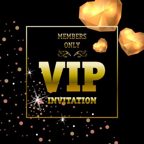 Vip member only invitation golden laurel wreath Vector Image