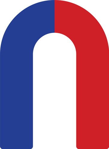 Physics magnet cartoon Royalty Free Vector Image