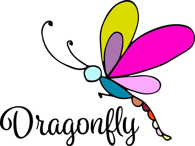 Cute dragonfly Royalty Free Vector Image - VectorStock