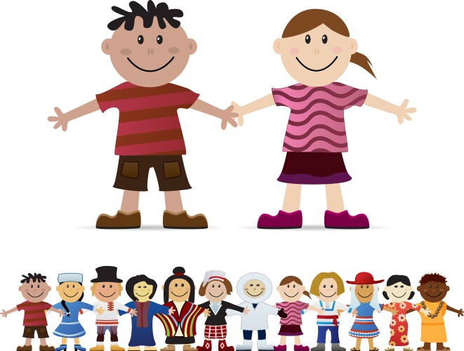 Diverse Kids Together – Royalty-Free Vector | VectorStock