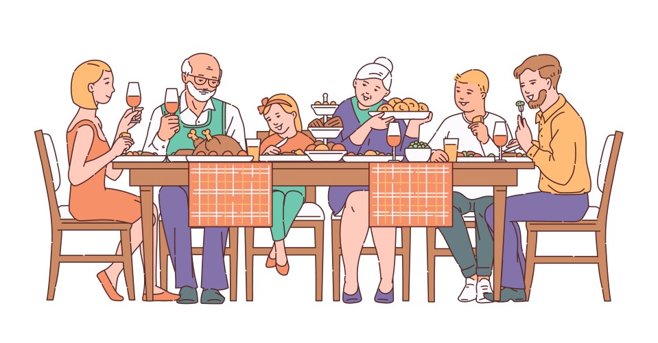 Family Dinner Cartoon Vector Images (over 5,600)