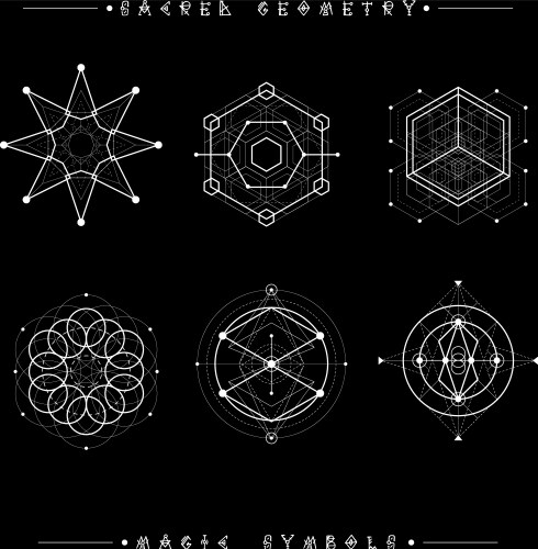 Sacred Geometry Symbol Set Royalty Free Vector Image