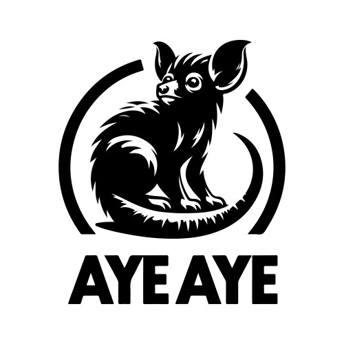 Aye silhouette perfect for nature Royalty Free Vector Image