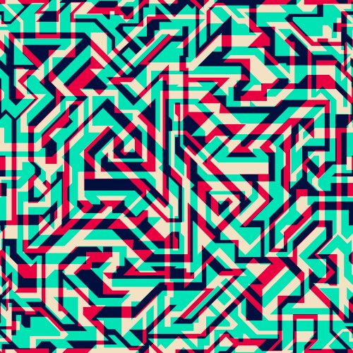 Pattern 80s seamless background retro Royalty Free Vector