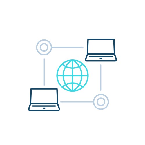 Communications infrastructure icon Royalty Free Vector Image