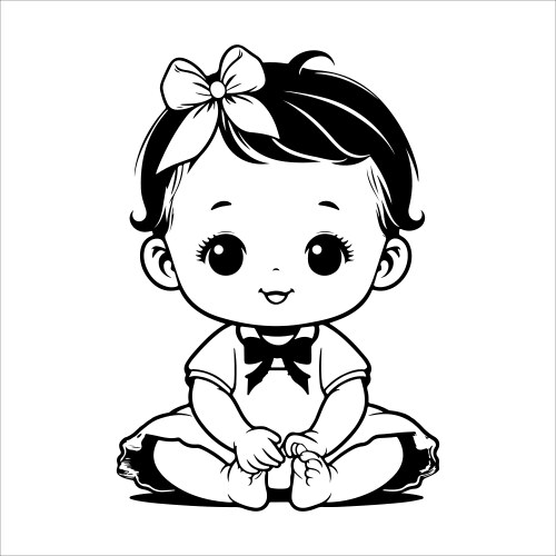Cute baby art Royalty Free Vector Image - VectorStock