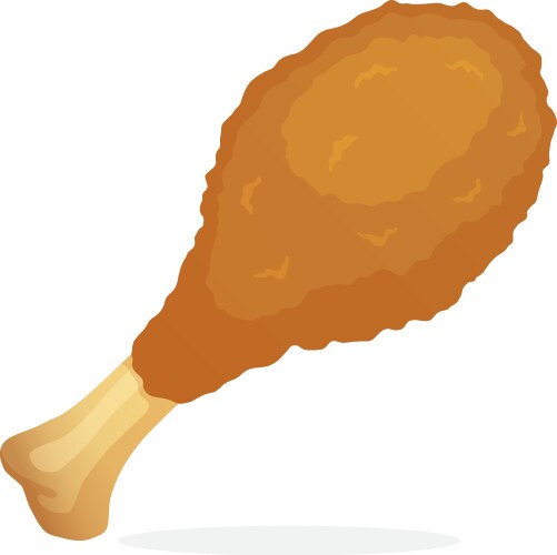 Fried chicken set Royalty Free Vector Image - VectorStock