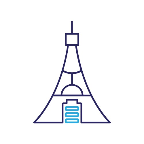 Eiffel tower logo Royalty Free Vector Image - VectorStock