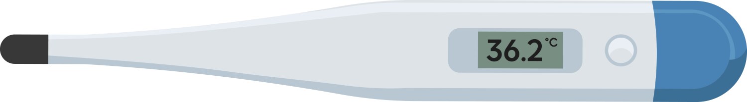 Body temperature measuring device thermometer Vector Image