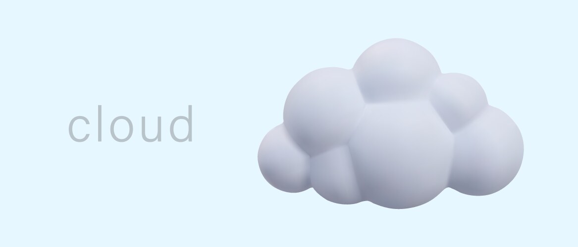 Weather concept in 3d cartoon style blue Vector Image