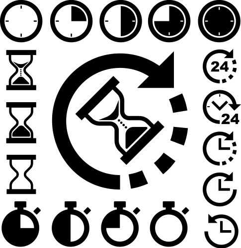 Pixel clock Royalty Free Vector Image - VectorStock