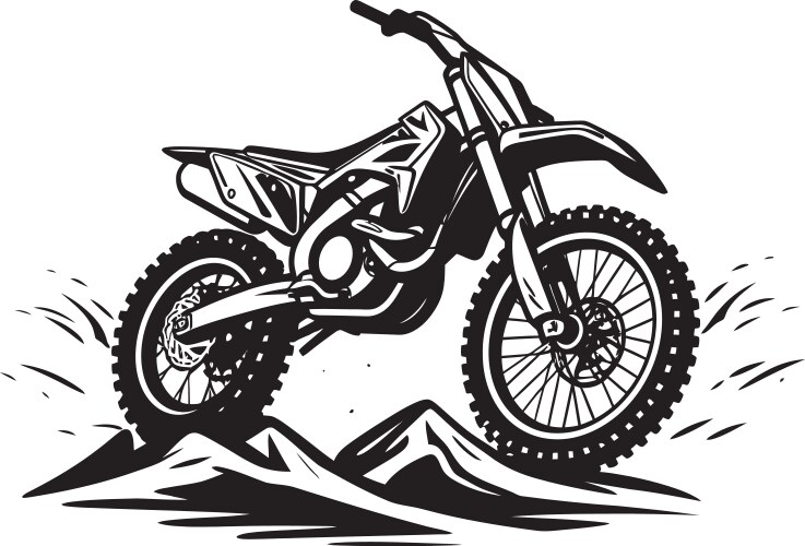 All terrain adventures design with dirt bike Vector Image