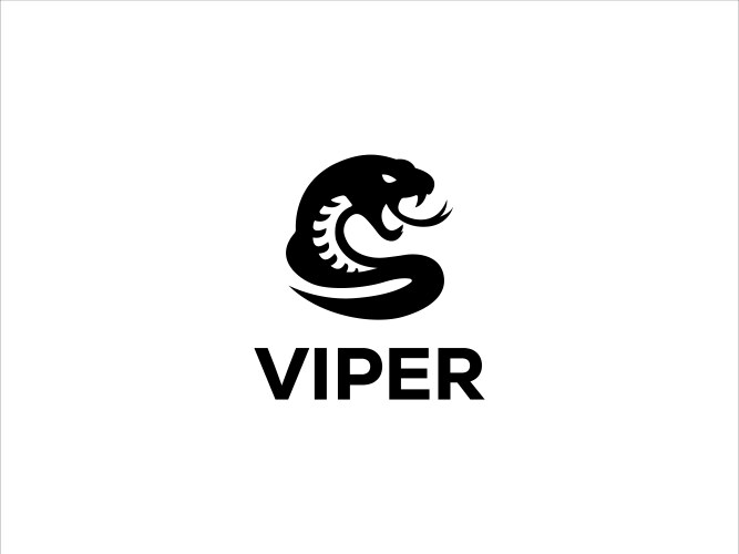 Black viper logo Royalty Free Vector Image - VectorStock