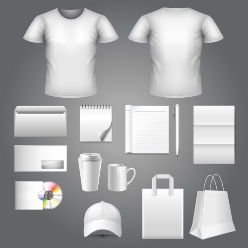 Brand identity template set mockup Royalty Free Vector Image