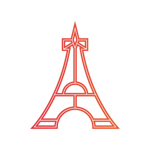 Eiffel tower logo Royalty Free Vector Image - VectorStock