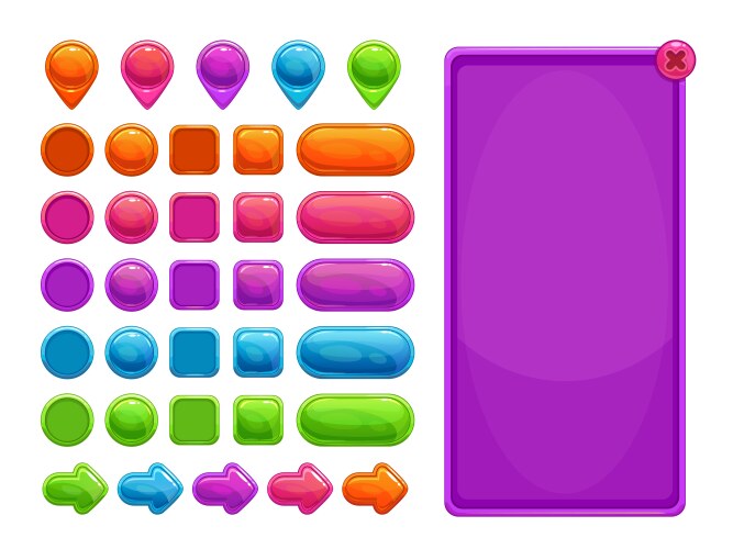 Game Button Assets Vector Images (over 3,400)