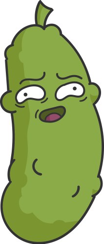 Pickle thumbs up cartoon character Royalty Free Vector Image