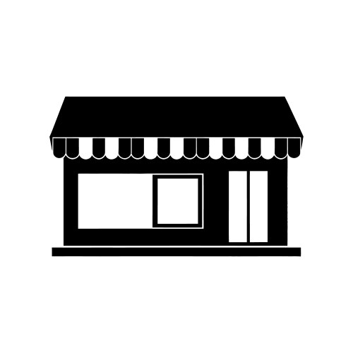 Silhouette retail store Royalty Free Vector Image