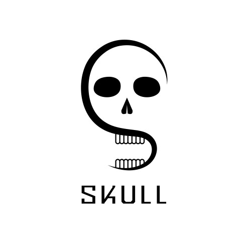 Human skull with rocker gesture from above Vector Image